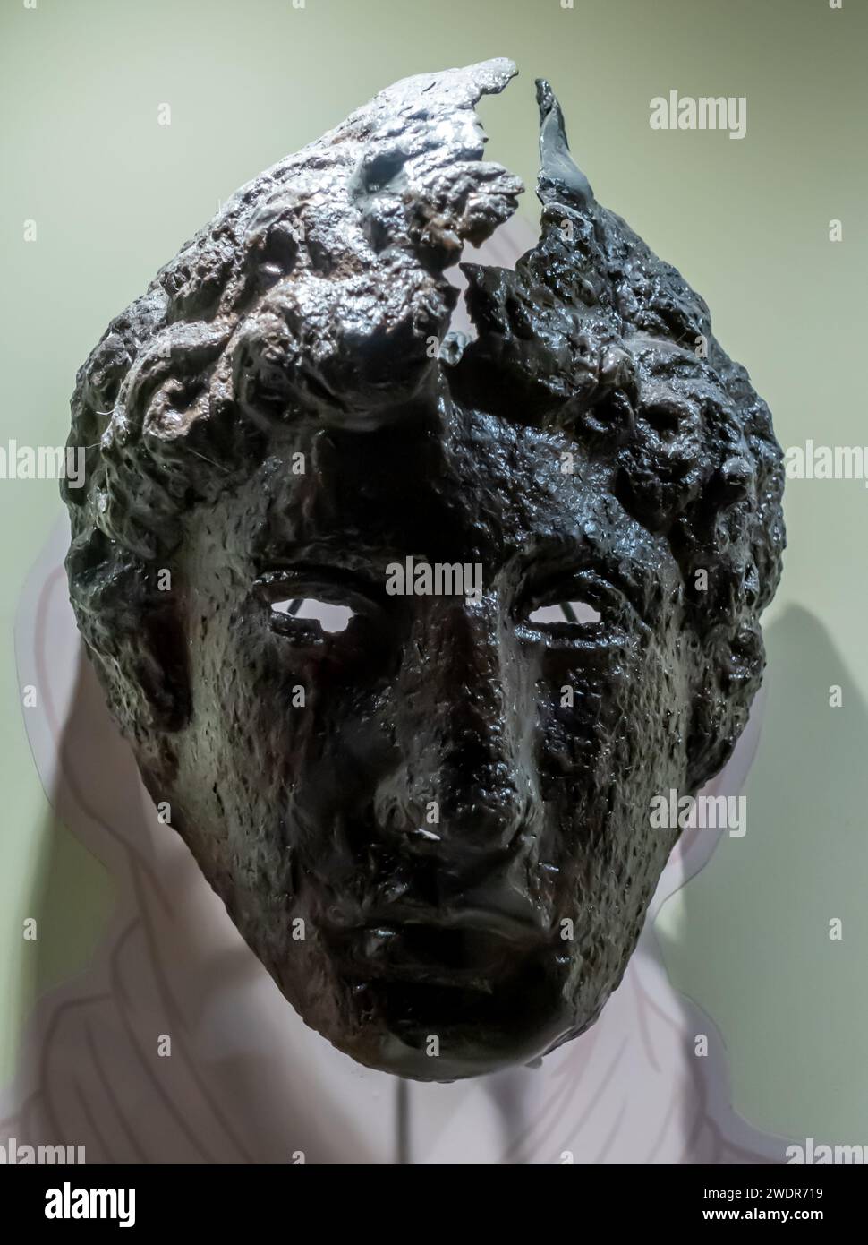 Ancient Roman bronze mask (Nijmegen- Kops Plateau Style), 200 -300 A.D ...