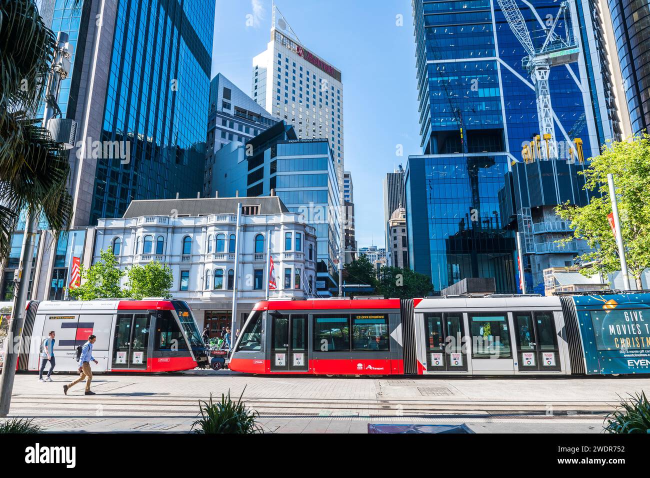 Exploring the Dynamic Heart of Sydney: The City Centre, tram Stock ...