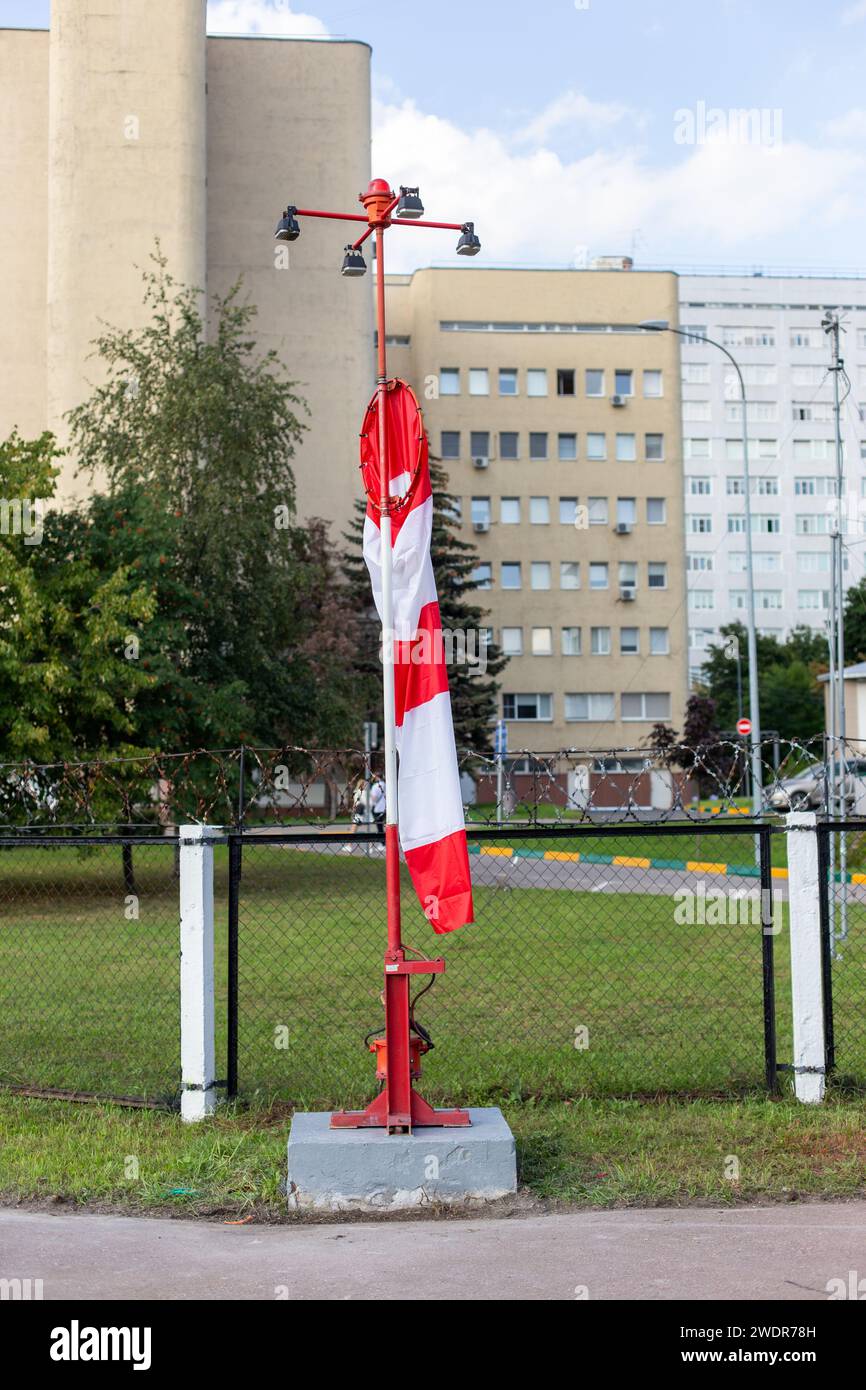 Moscow, Moscow region, Russia - 03.09.2023:A striped wind direction ...