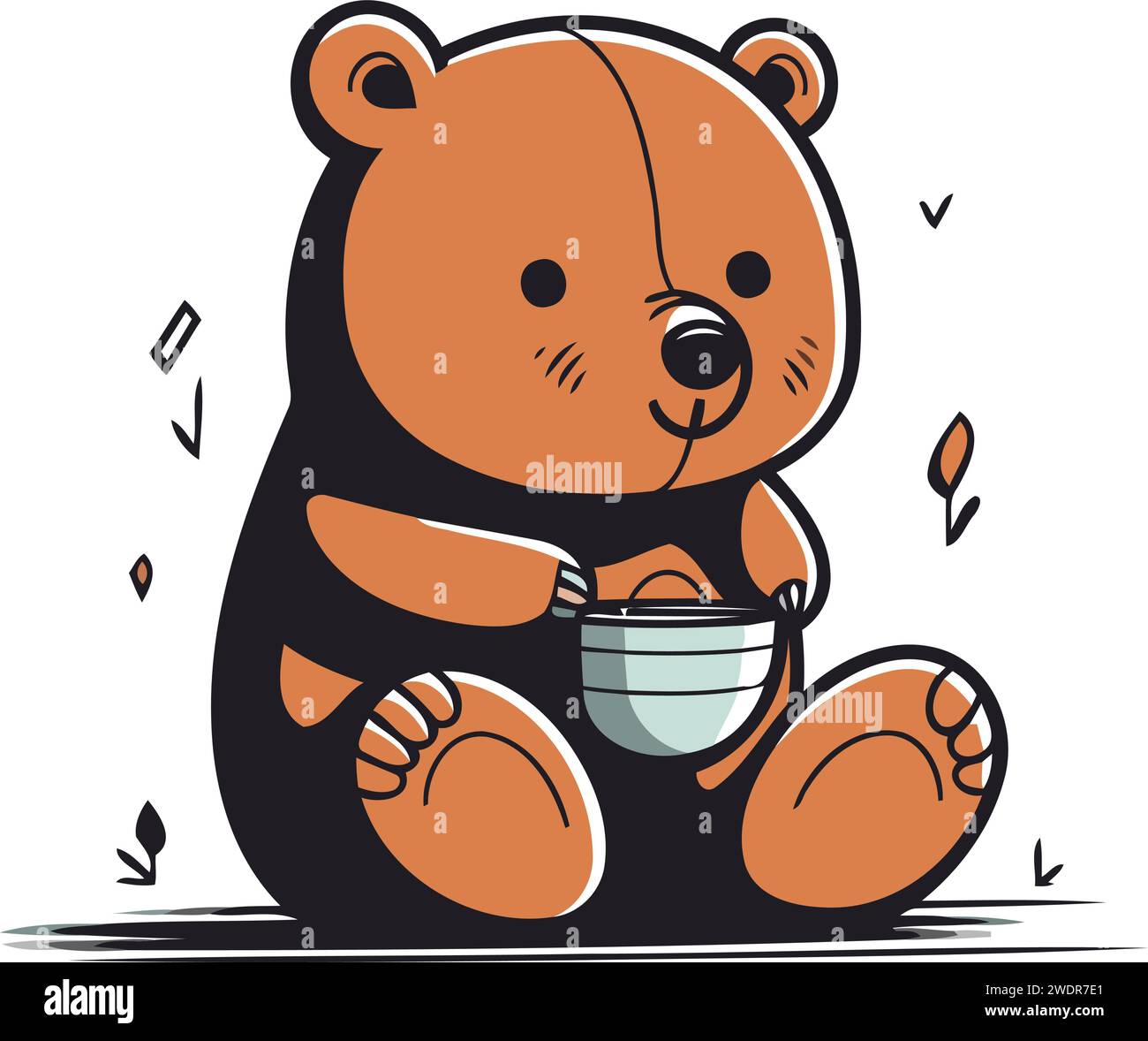 Brown bear cup Stock Vector Images - Alamy