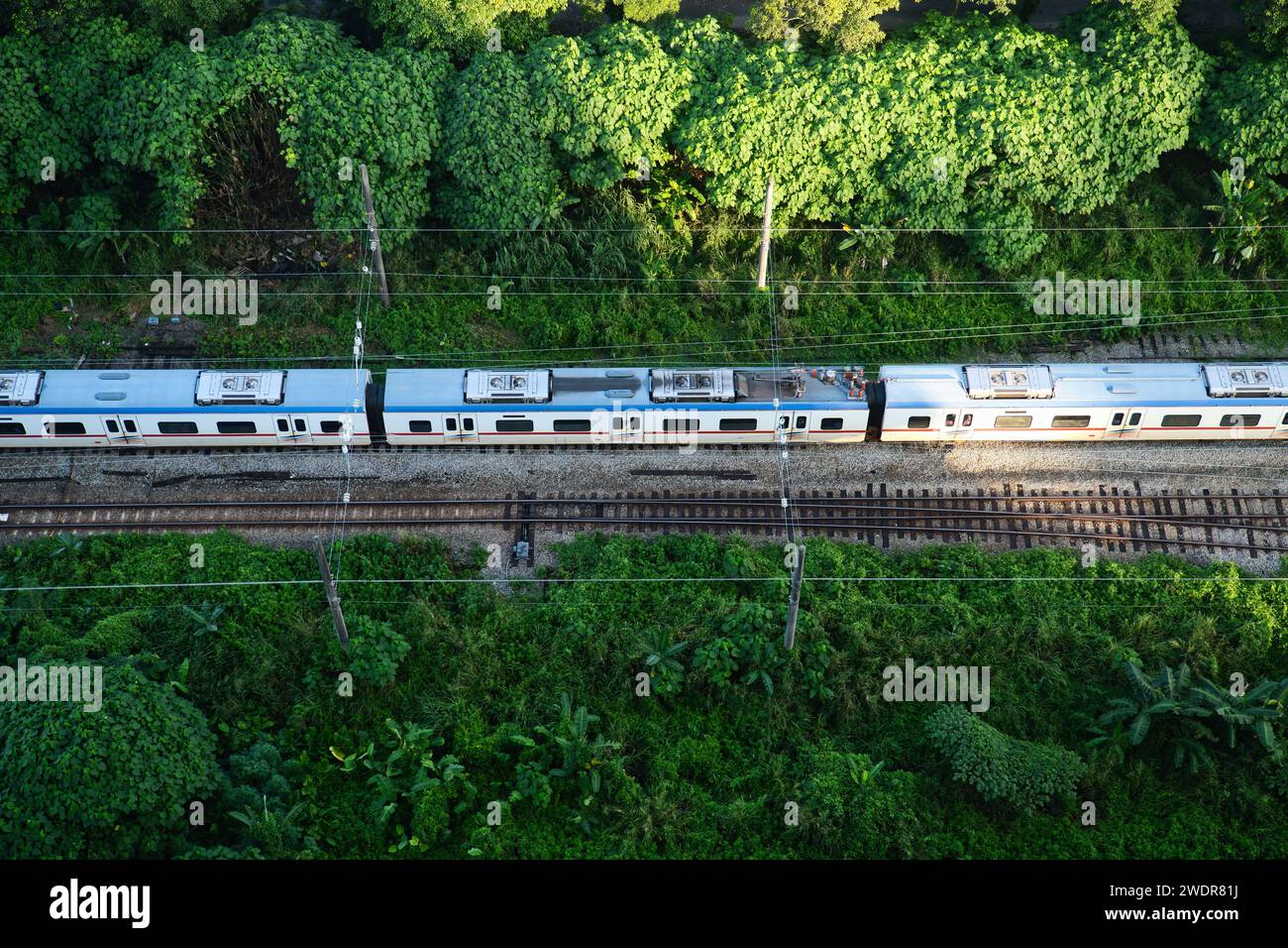 Railroad tracks aerial view railway hi-res stock photography and images ...