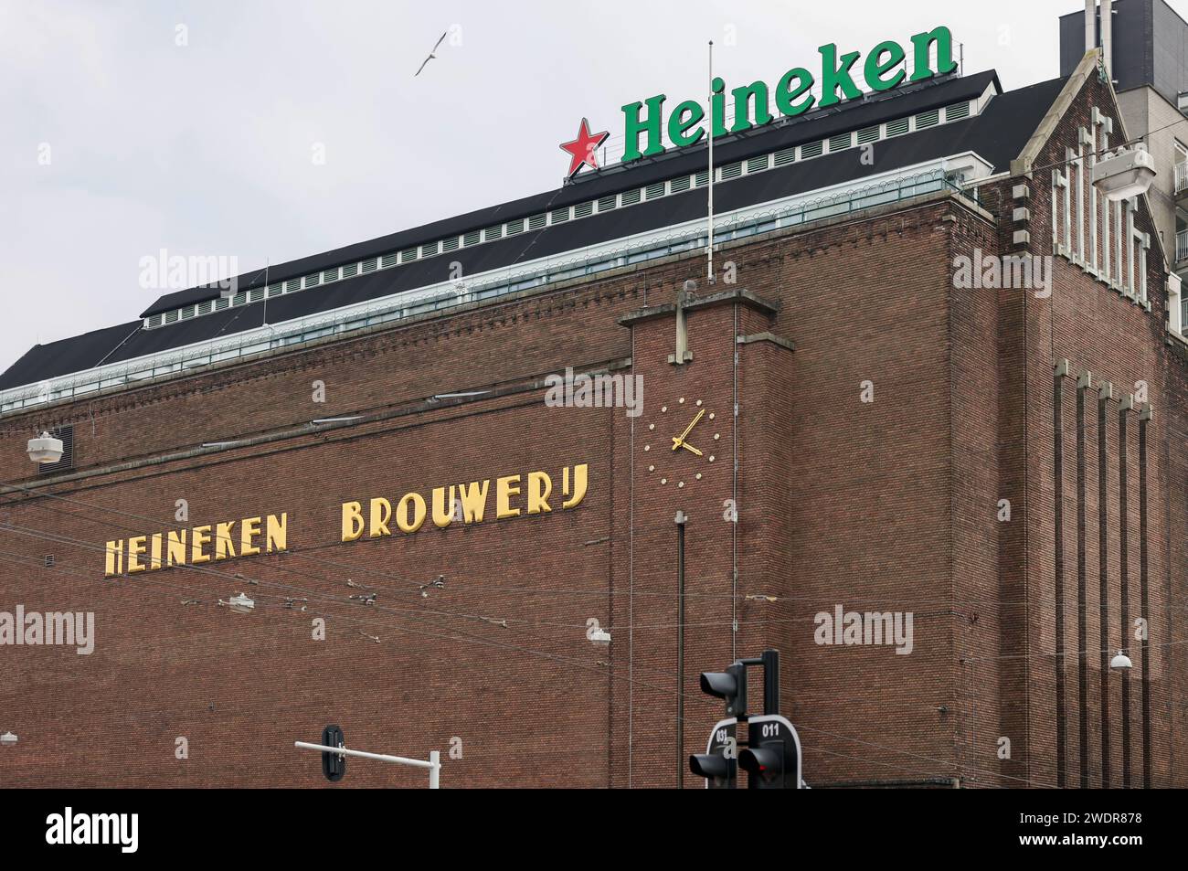 Amsterdam, Netherlands - April 21, 2023: Heineken brewery building in ...