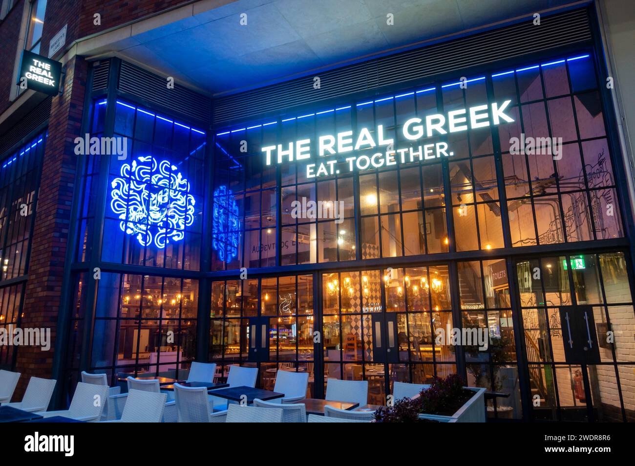The Real Greek restaurant in Liverpool Stock Photo - Alamy