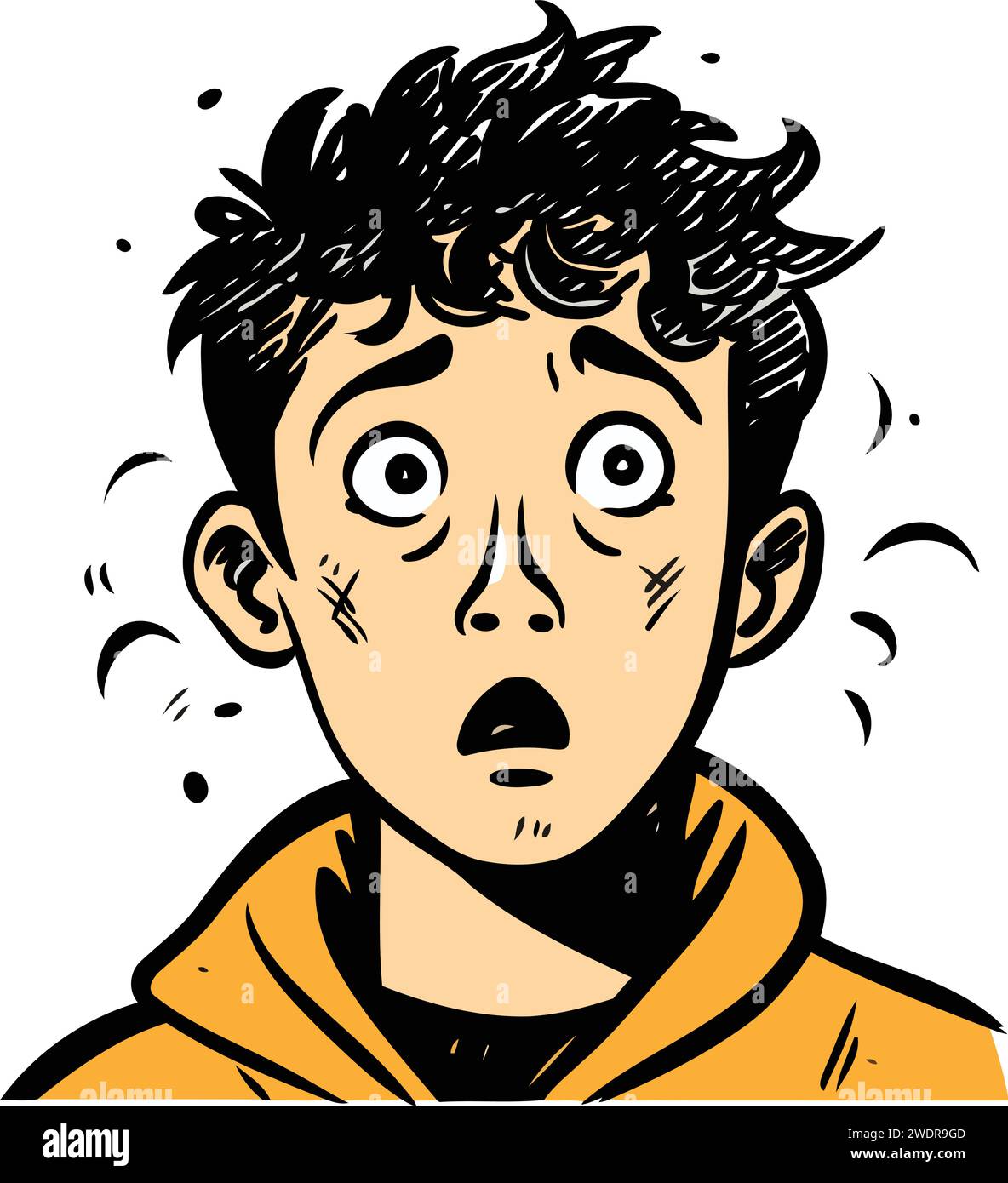 Scared expression Stock Vector Images - Alamy