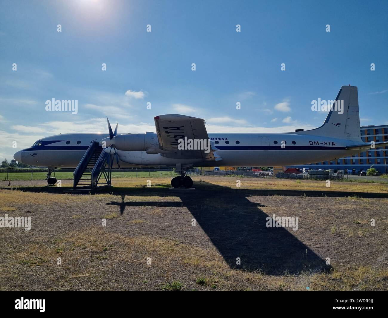 Vintage Il-18 passenger plane at Leipzig airport. September 14 2023 ...