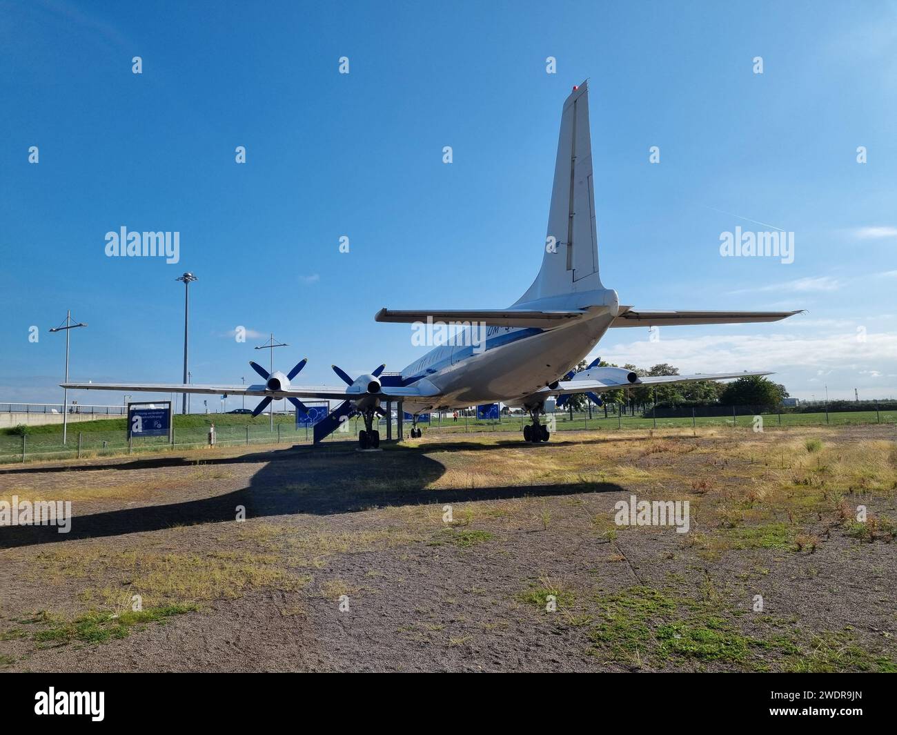 Vintage Il-18 passenger plane at Leipzig airport. September 14 2023 ...