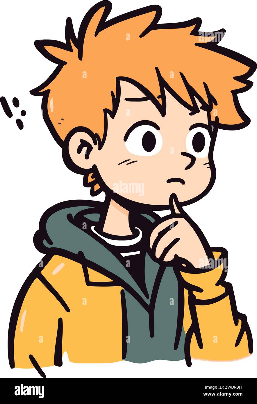 The boy is drawing something Stock Vector Images - Alamy