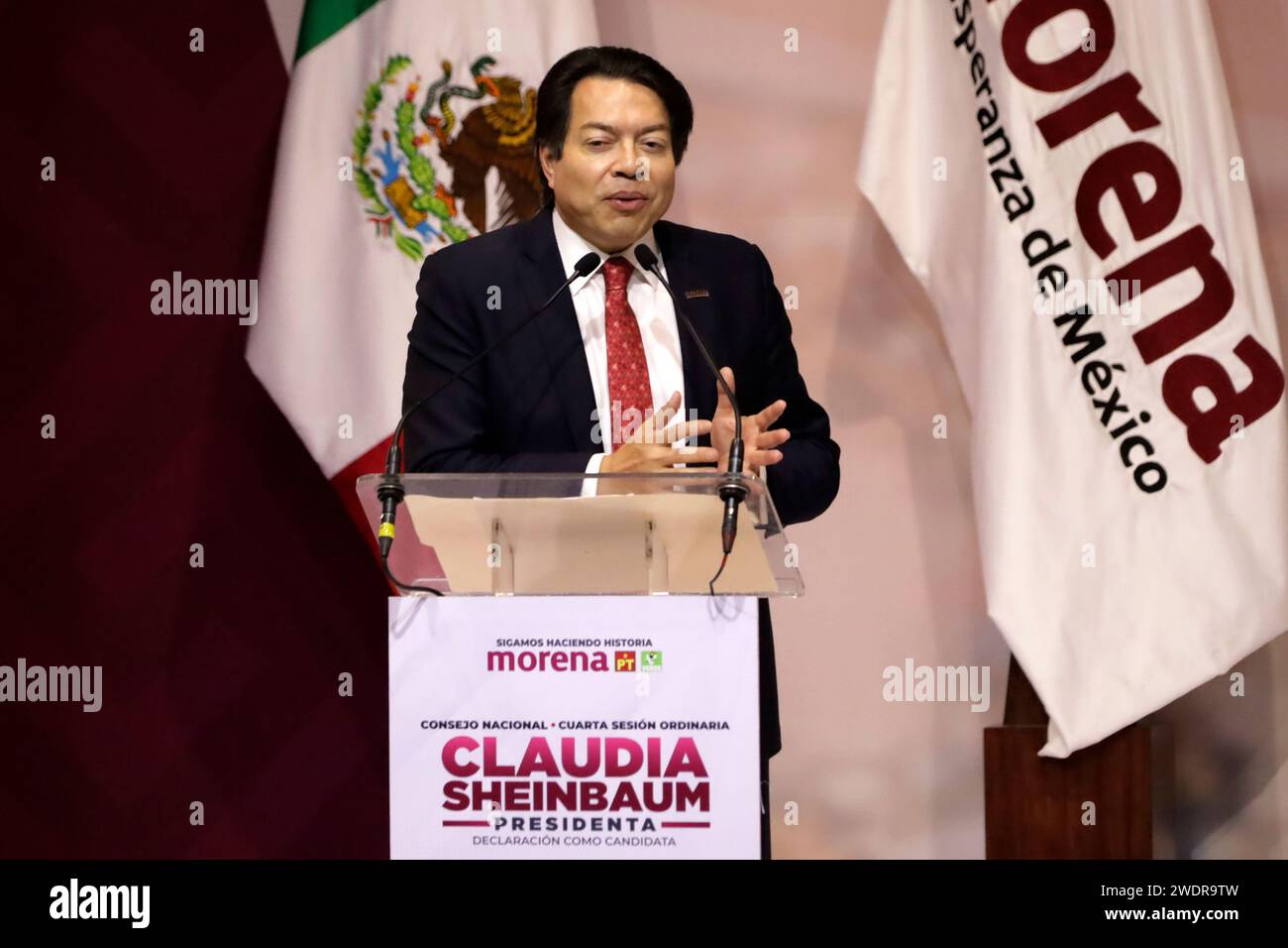 Non Exclusive: January 21, 2024, Mexico City, Mexico: The president of ...