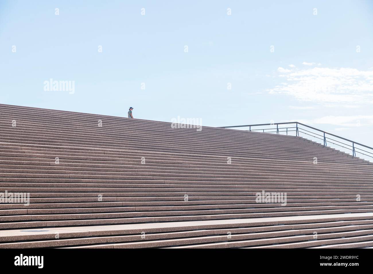 A Tourist Girl at the Summit of the Sydney Opera House Steps Stock ...