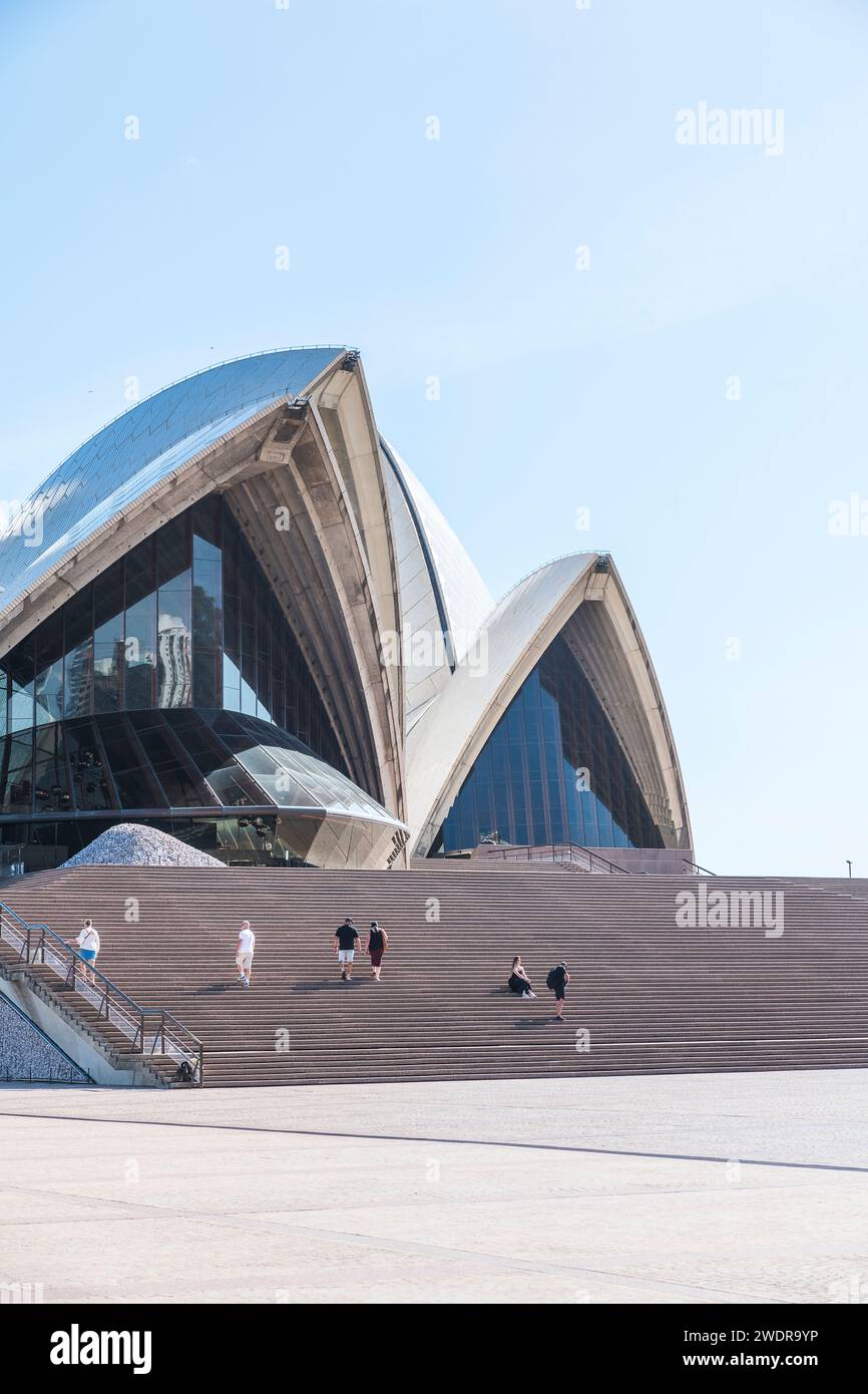Climbing the Steps: Tourists at the Sydney Opera House Stock Photo - Alamy