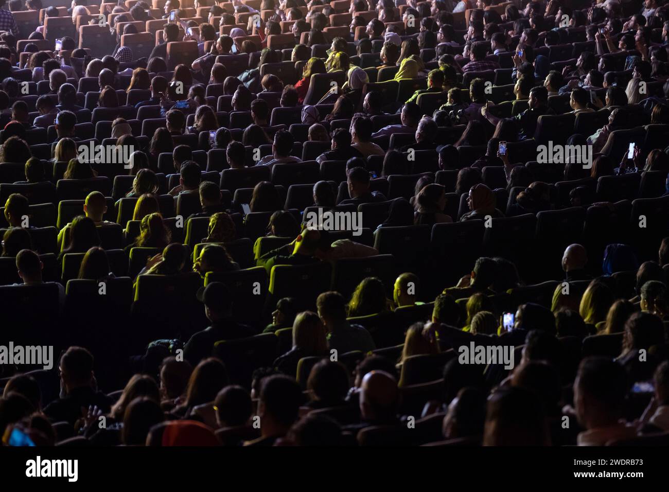 Tehran, Iran. 21st Jan, 2024. Crowds are attending a concert by Iranian ...