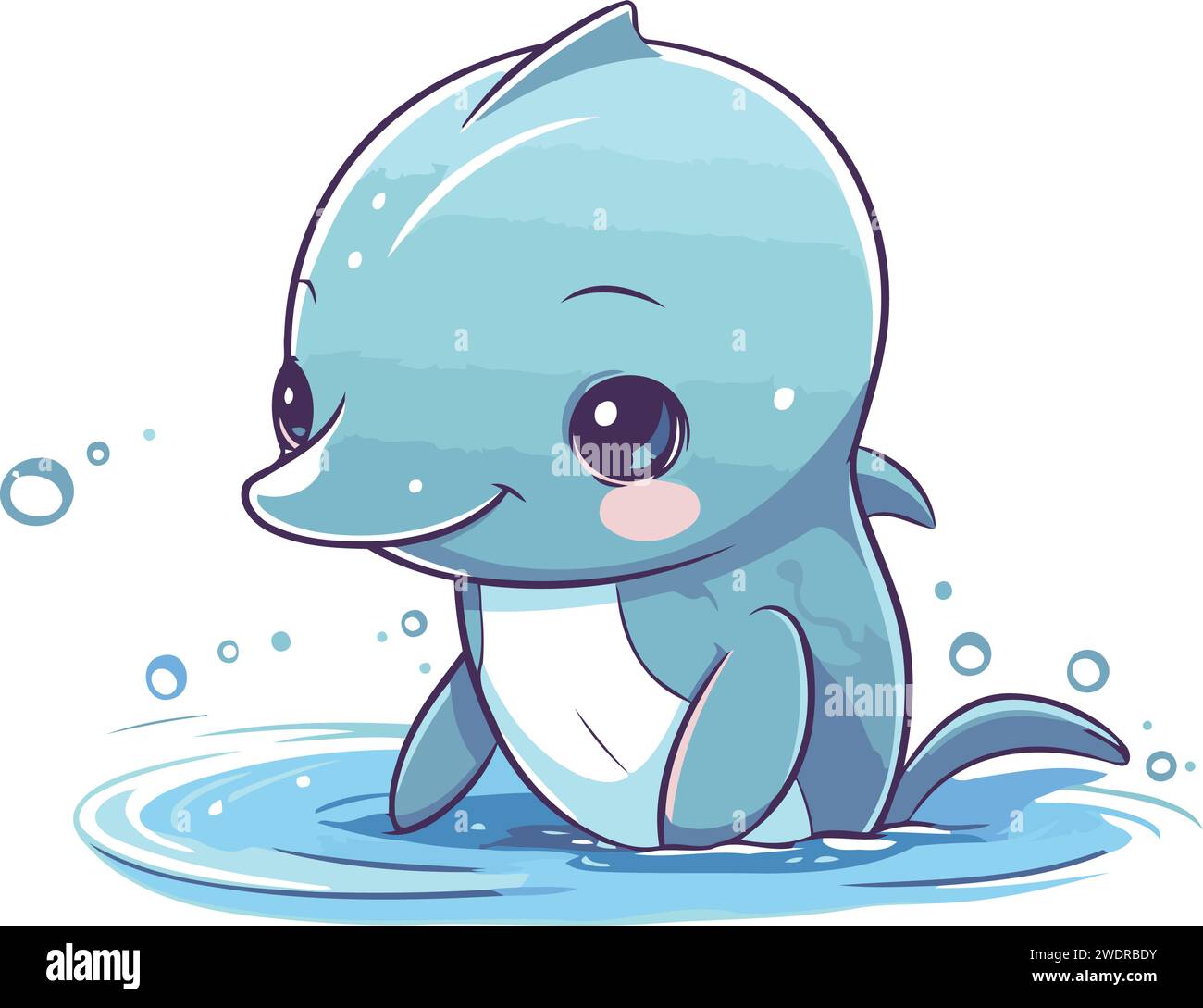 Baby dolphin Stock Vector Images - Alamy