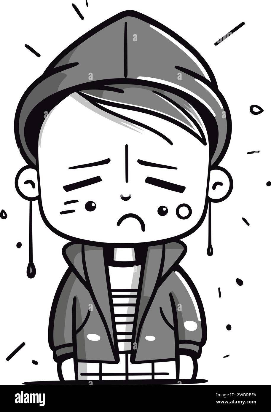 Child wearing a cap Stock Vector Images - Alamy