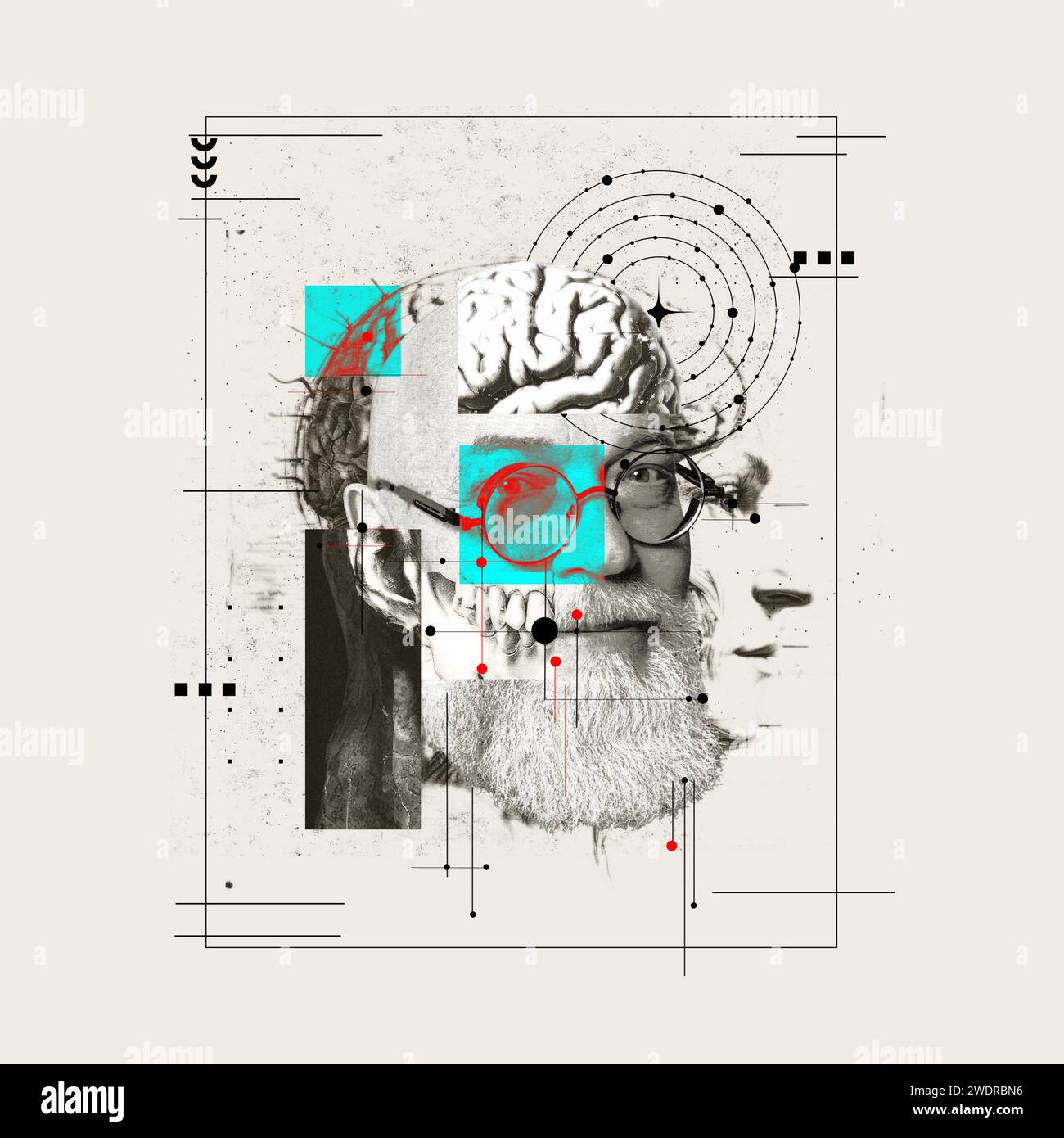 Poster for a lecture series on neuroscience and the aging process ...