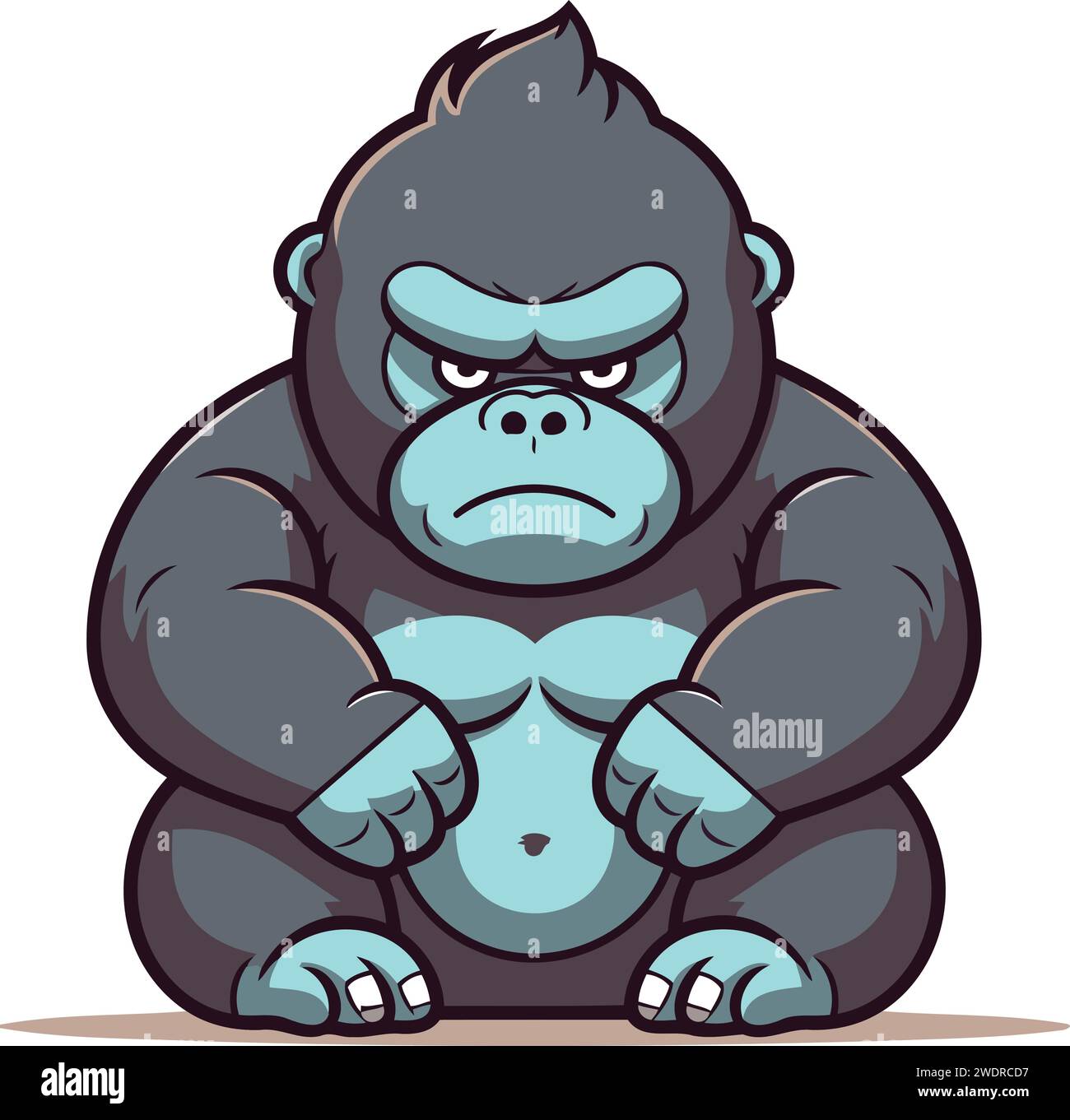 Cartoon gorilla mascot Cut Out Stock Images & Pictures - Alamy
