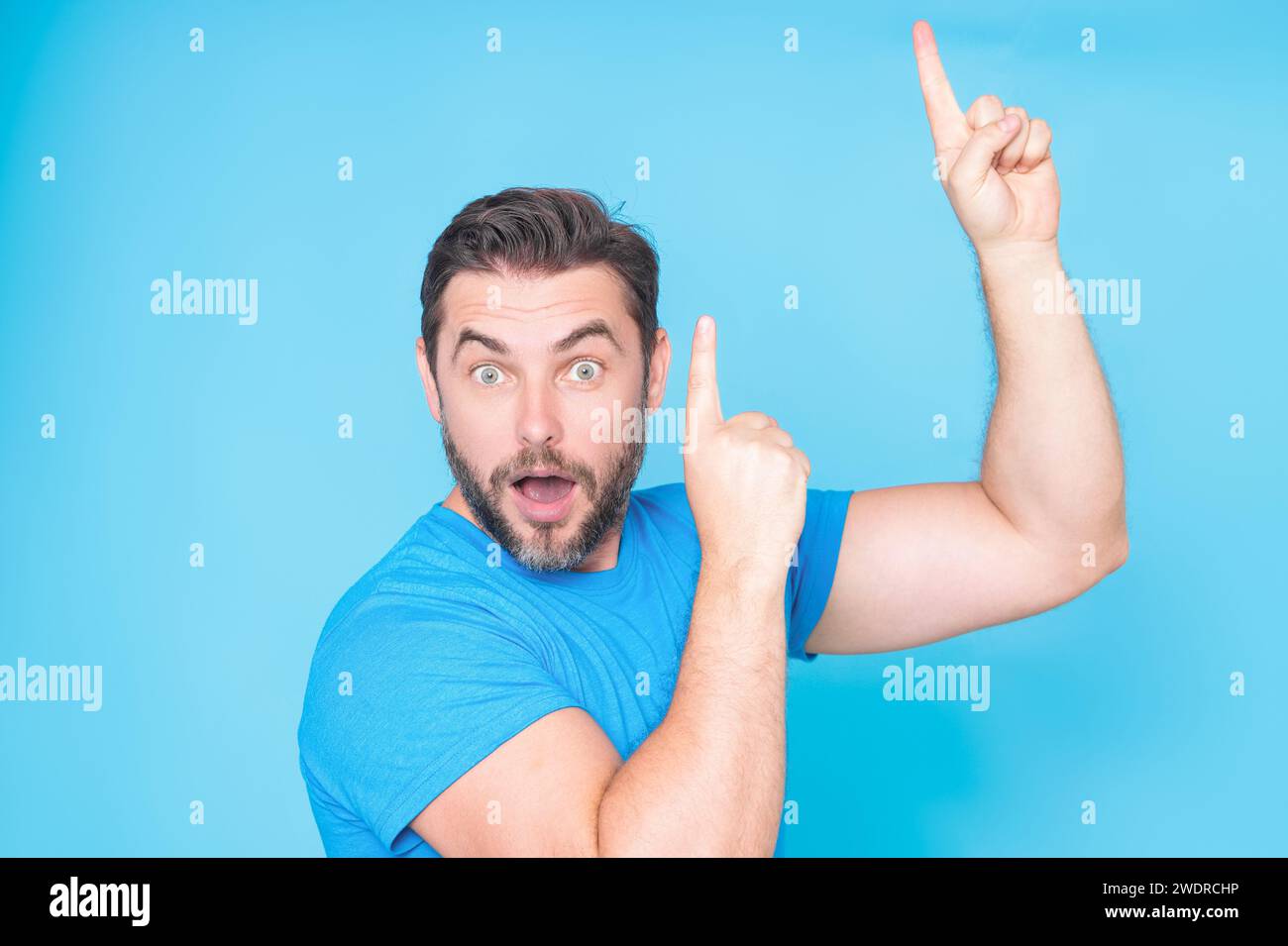 Emotional of excited man. Human reaction and emotions. Close up of ...