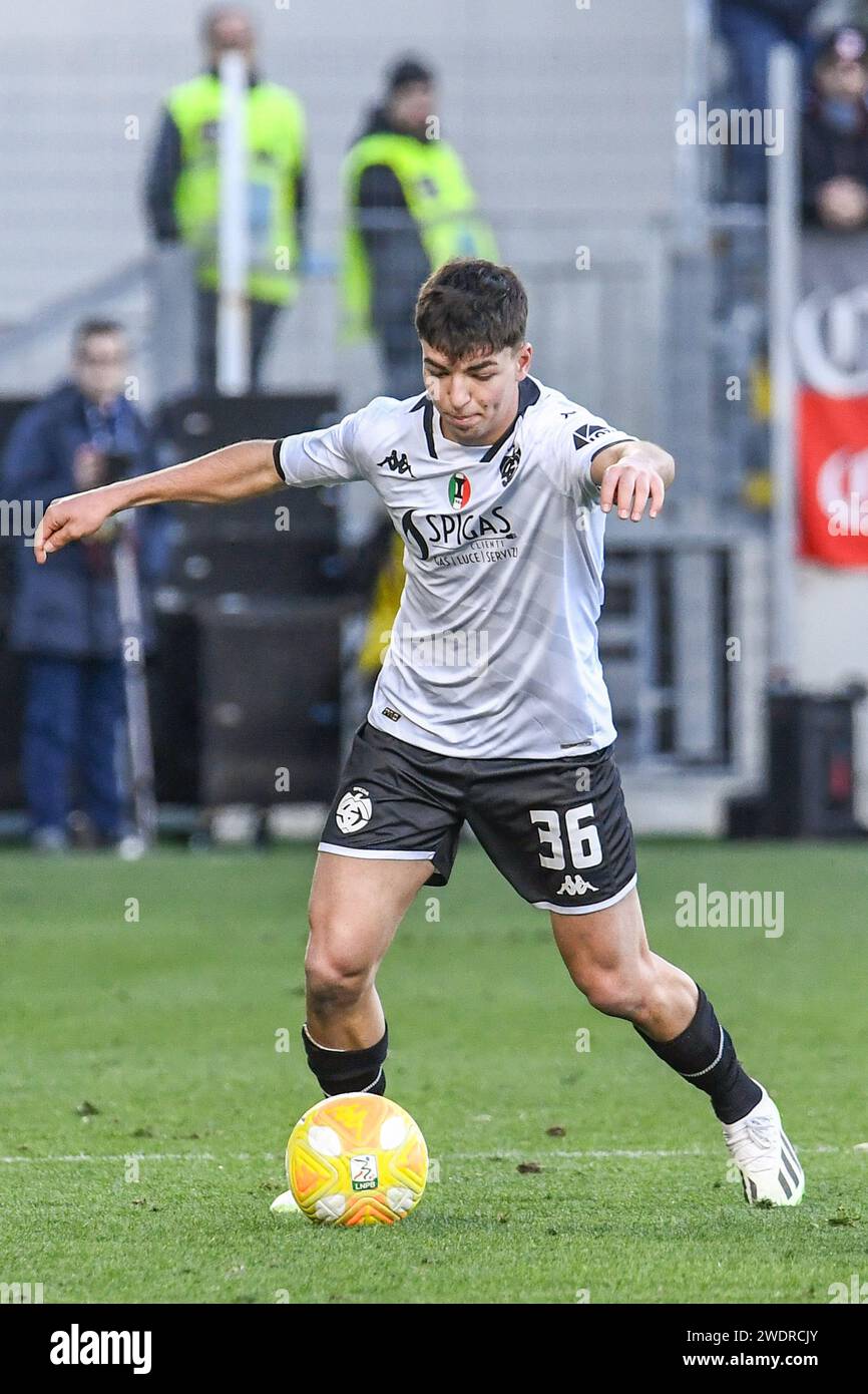 La Spezia, Italy. 20th Jan, 2024. Pietro Candelari (Spezia) during ...