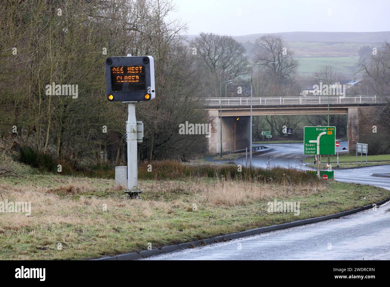 A66, Bowes, Teesdale, County Durham, UK. 22nd January 2024. UK Weather ...