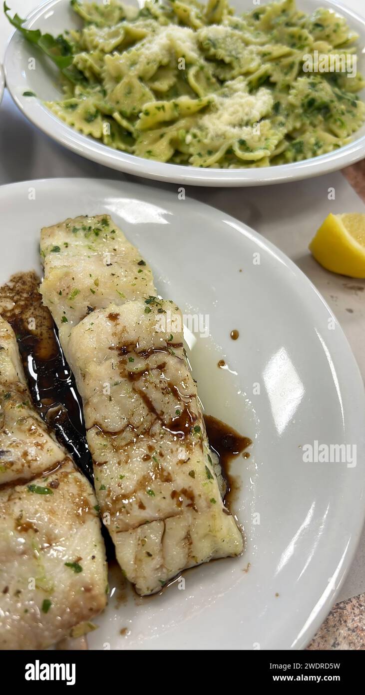 fish fillet with balsamic vinegar. High quality photo Stock Photo - Alamy