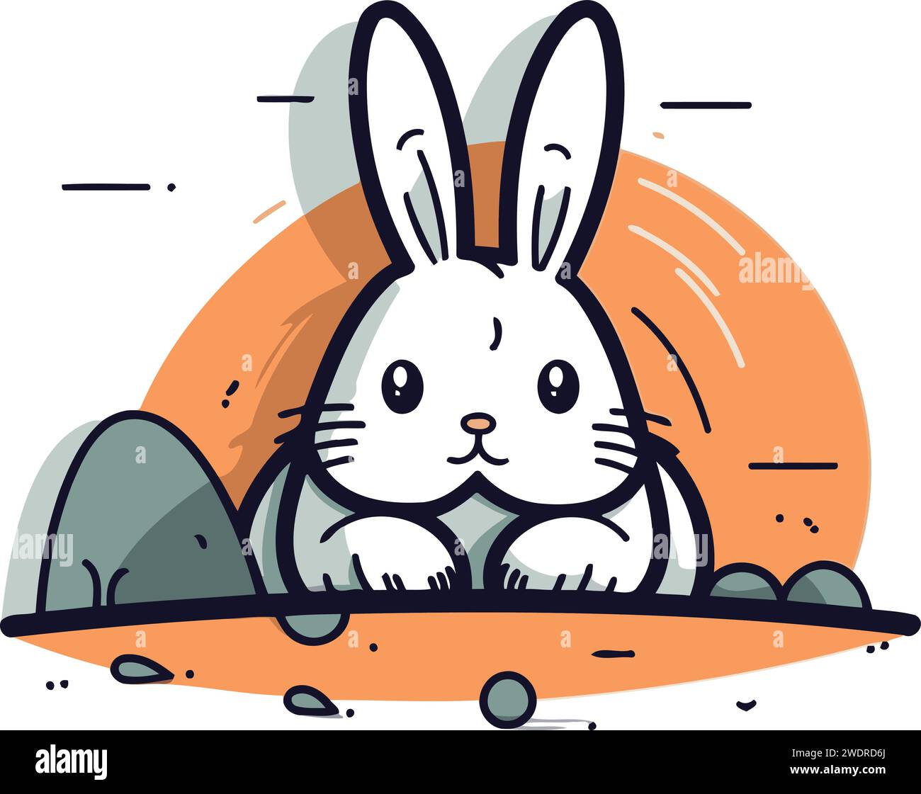 Bunny on ground Stock Vector Images - Alamy