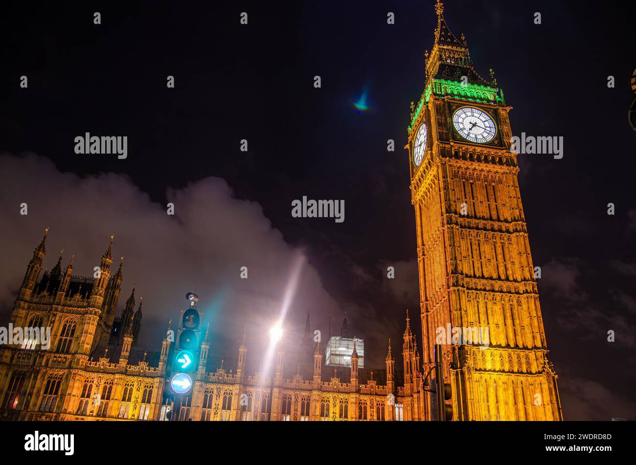 Big Ben clock at colorful blue sky, Landmark of London, UK Stock Photo ...