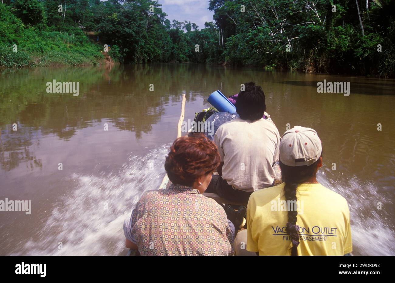 River transportation in canoe. Amazonas, Ecuador Stock Photo - Alamy