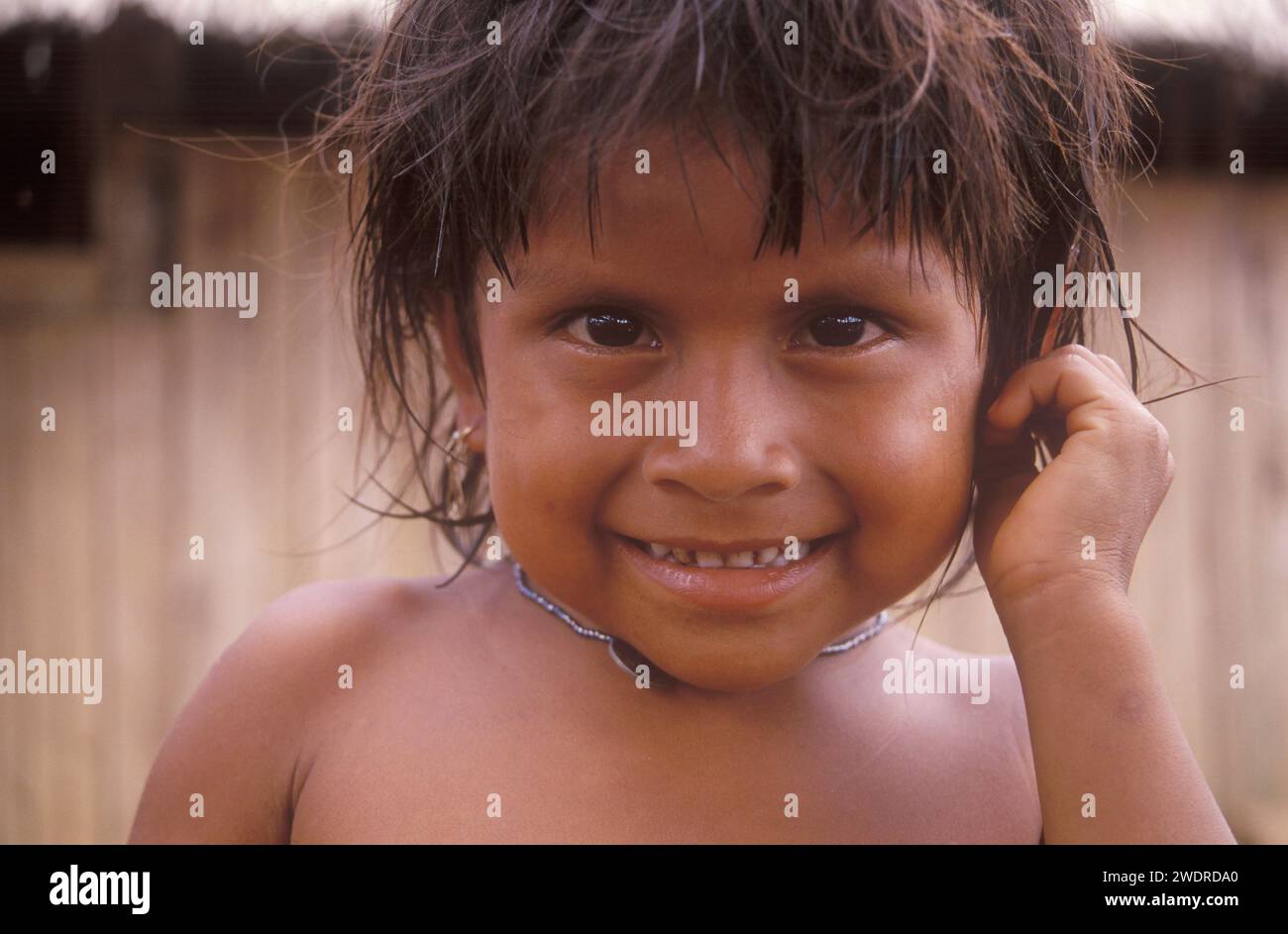 Young indian girl in Amazonas,Ecuador Stock Photo - Alamy