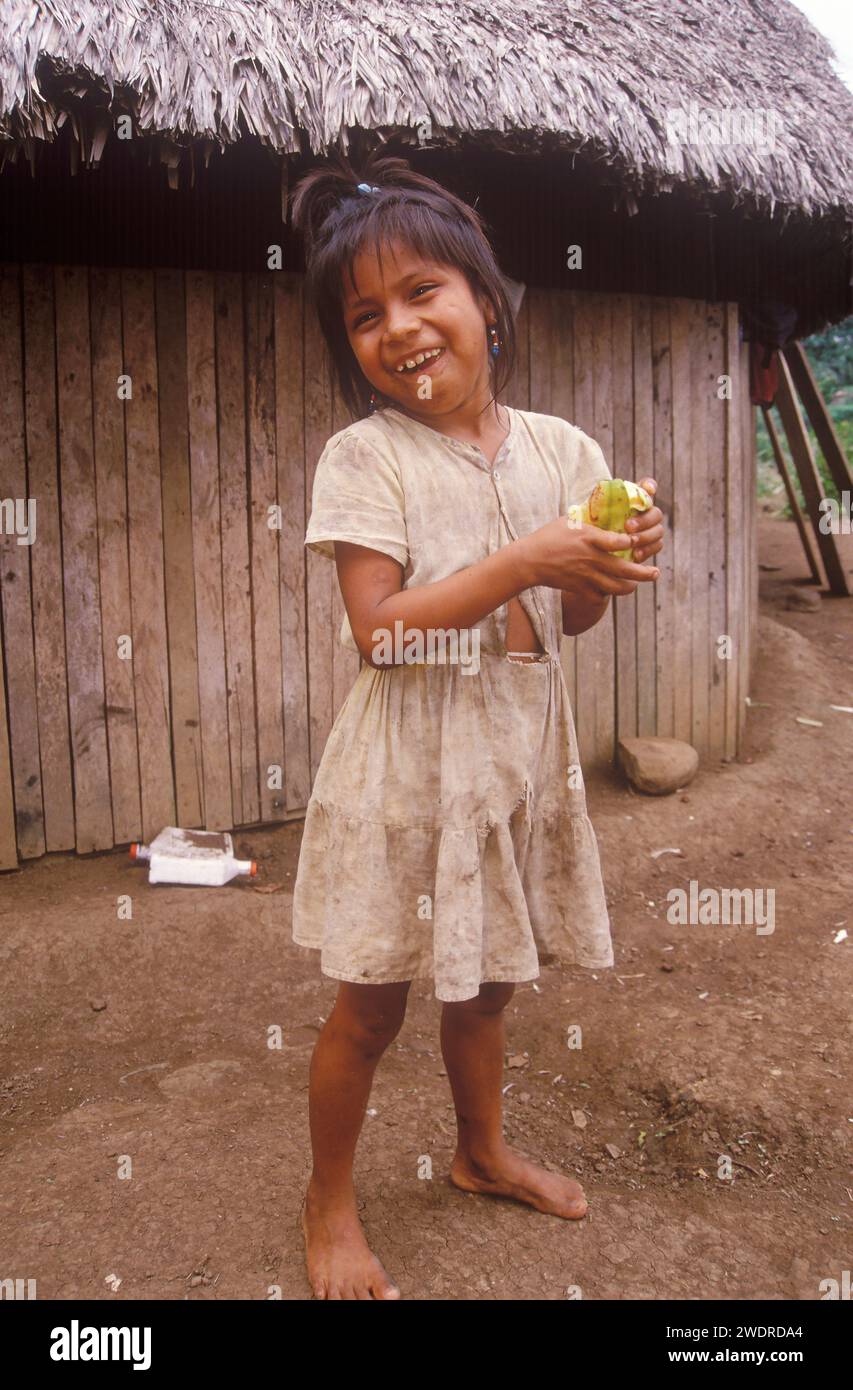 Young indian girl in Amazonas,Ecuador Stock Photo - Alamy