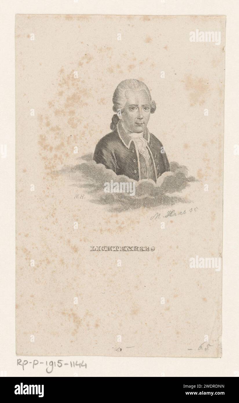 Portrait of Georg Christoph Lichtenberg, Meno Haas, 1799 - 1833 print ...
