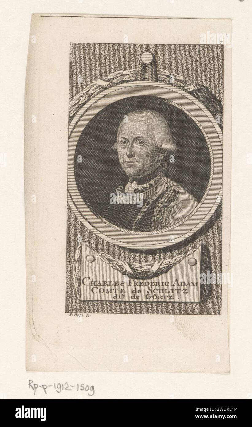 Portrait van Karl Friedrich Adam Graf von Görtz, Peter Haas, 1764 ...
