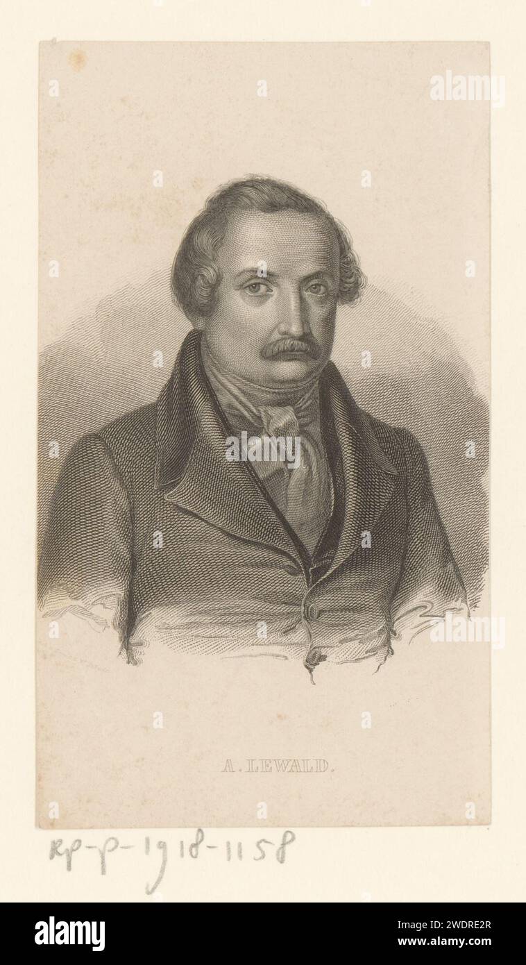 Van August Lewald Portrait, Wenzel Initiative, 1807 - 1907 print paper ...