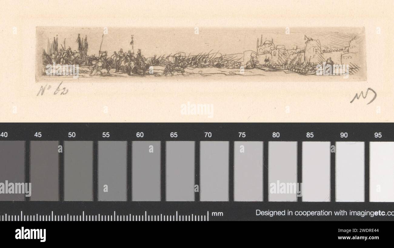 Siege of Constantinople, Marius Bauer, 1902 print Armed troops on ...