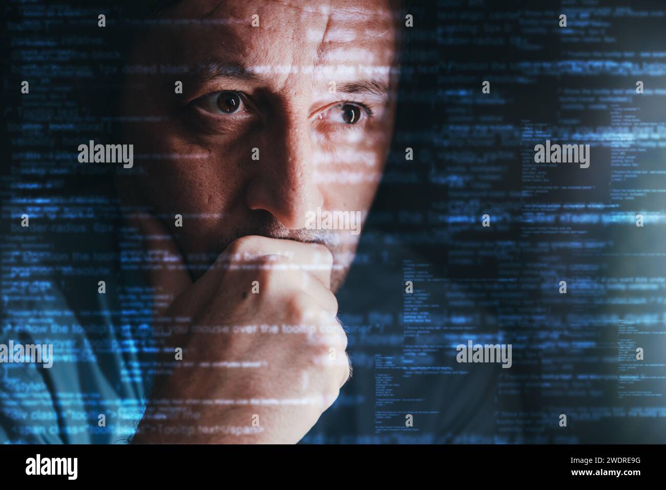 Programmer Entrepreneur Quality Assurance Qa Tester Inspecting Application Code Selective Focus