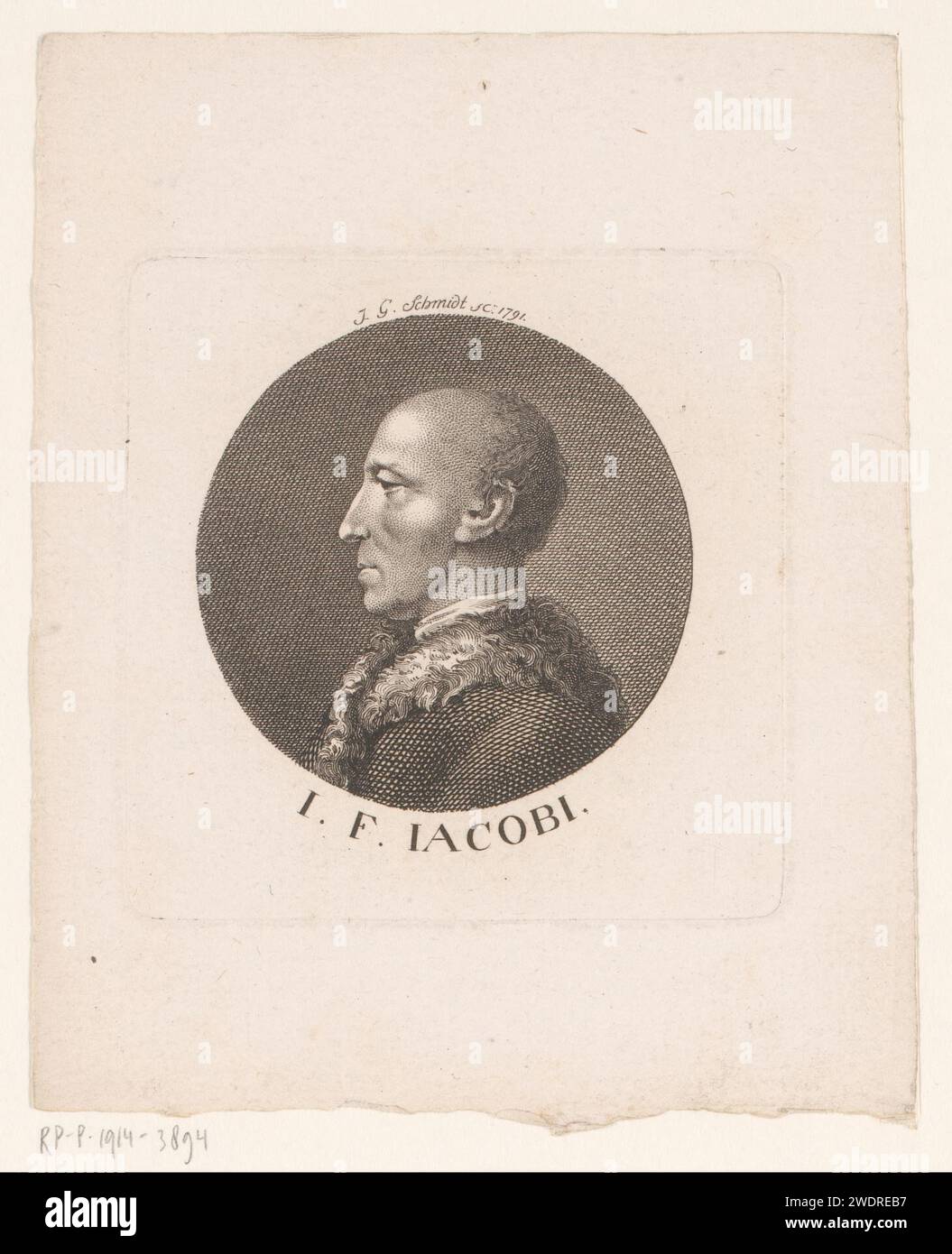 Portrait van Johann Friedrich Jacobi, Johann Friedrich Schmidt, 1791 ...
