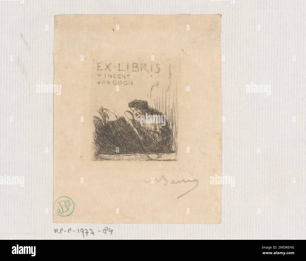 Ex libris van Vincent van Gogh, Marius Bauer, 1877 - 1911 Netherlands ...