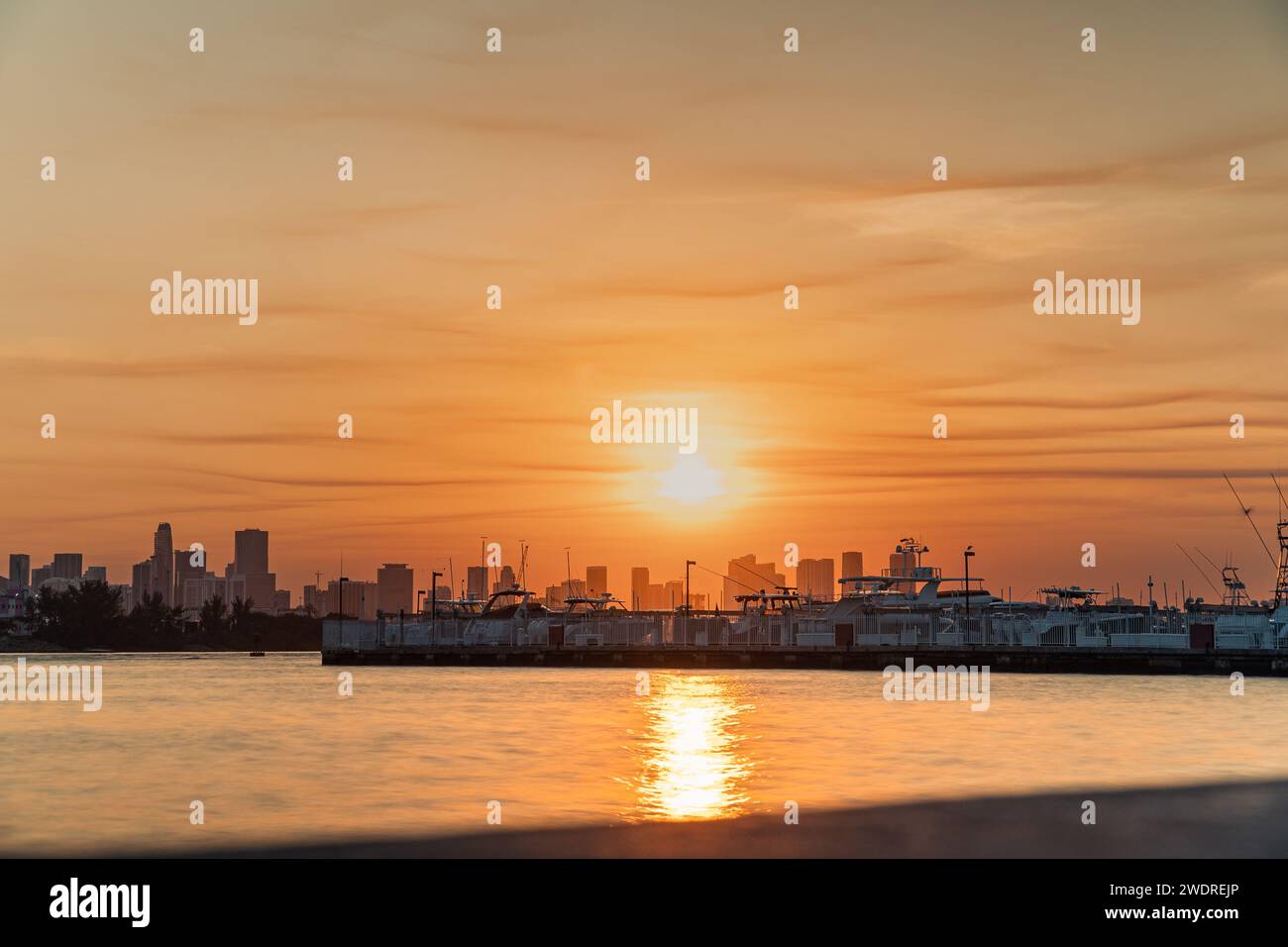 Beautiful miami skyline in evening hi-res stock photography and images ...