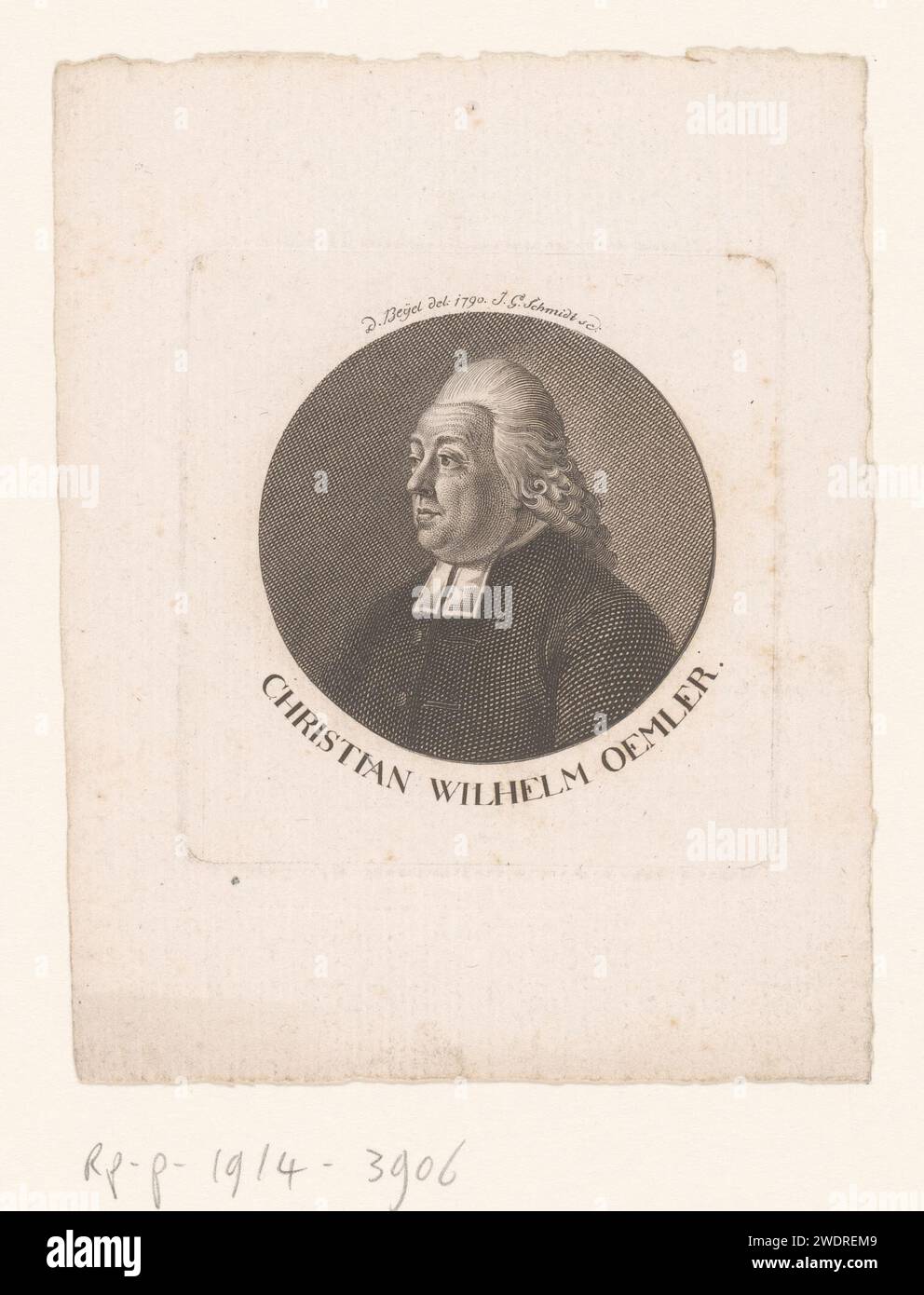 Portret van Christian Wilhelm Oemler, Johann Gottfried Schmidt, after ...