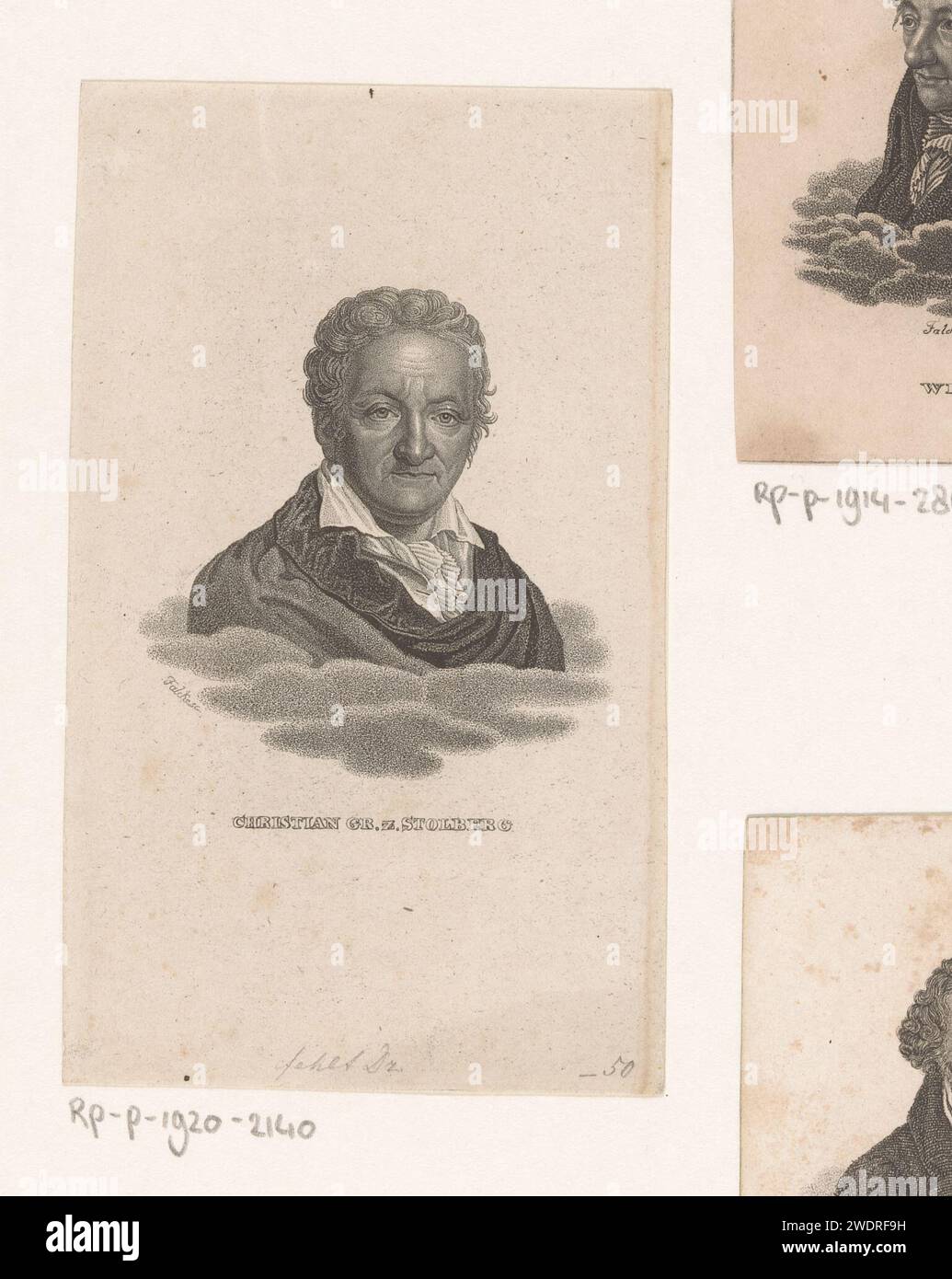 Portrait of Christian Graaf van Stolberg, Tobias Falke, 1821 - 1830 ...