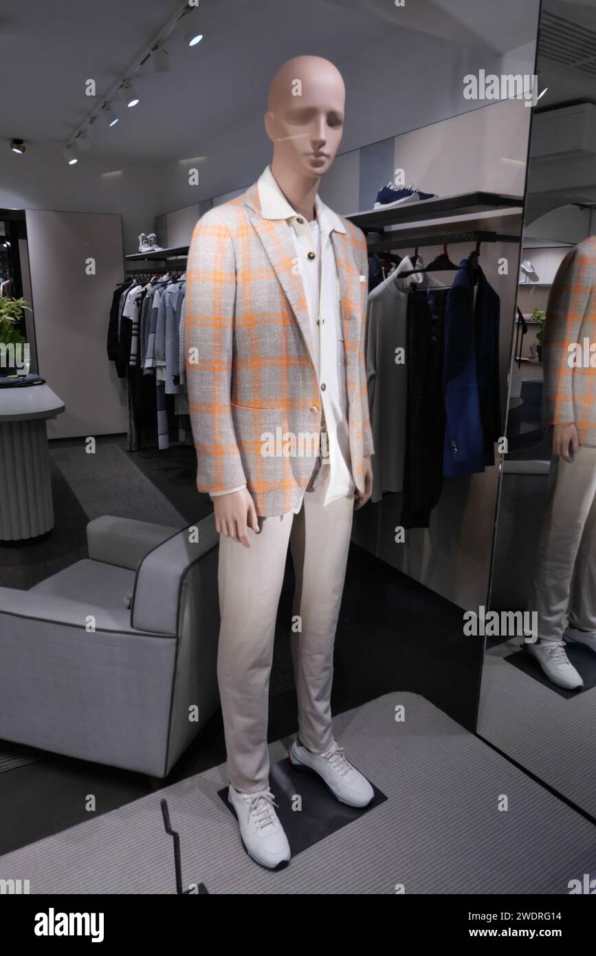A TRENDY SHOWCASE OF KITON FASHION BOUTIQUE Stock Photo - Alamy