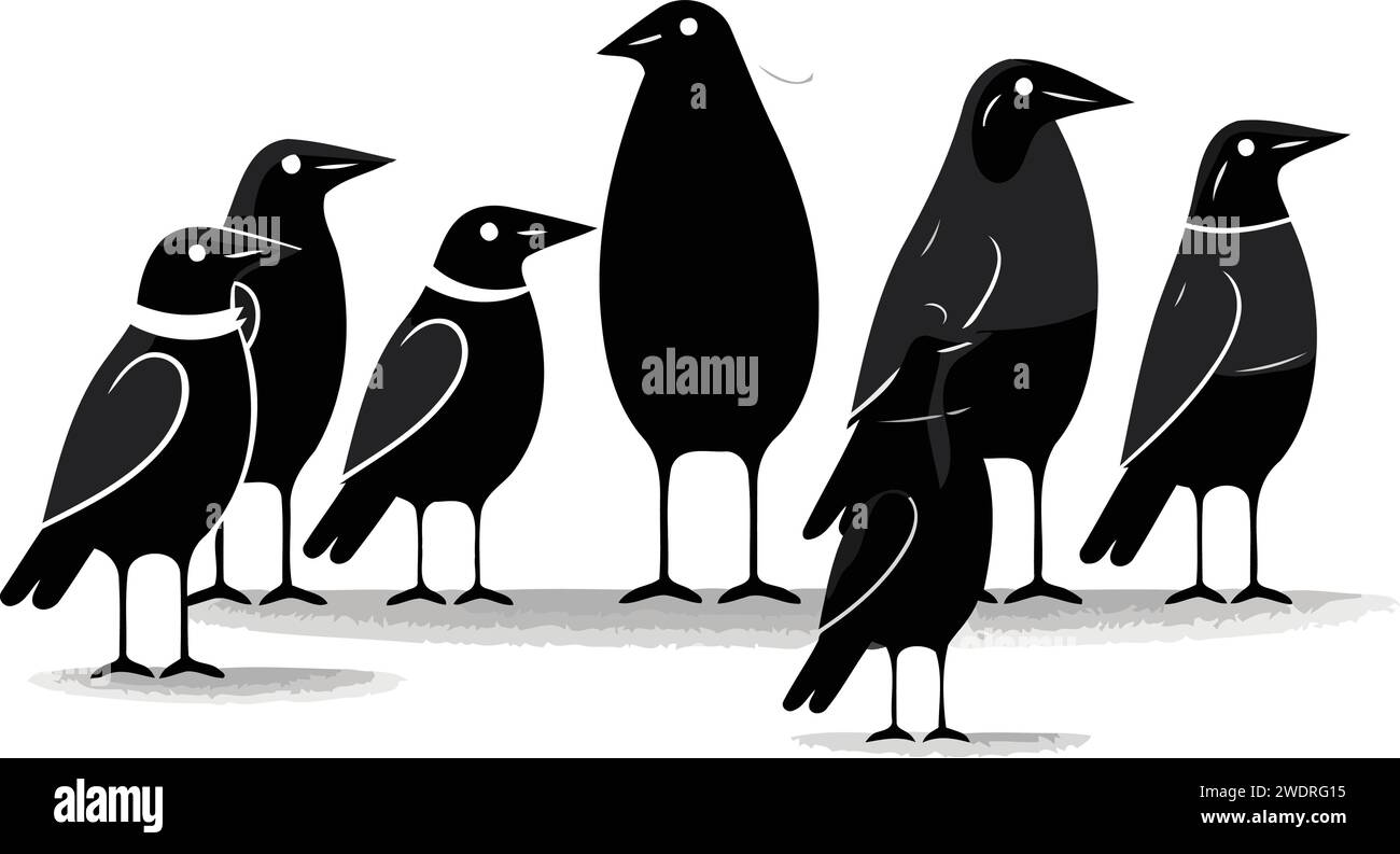 Crows vector vectors Stock Vector Images - Alamy