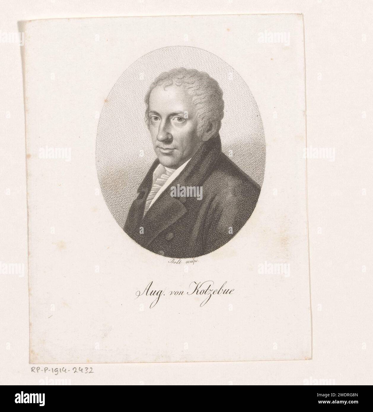 PortraT van August Friedrich Ferdinand von Kotzebue, Johann Friedrich ...
