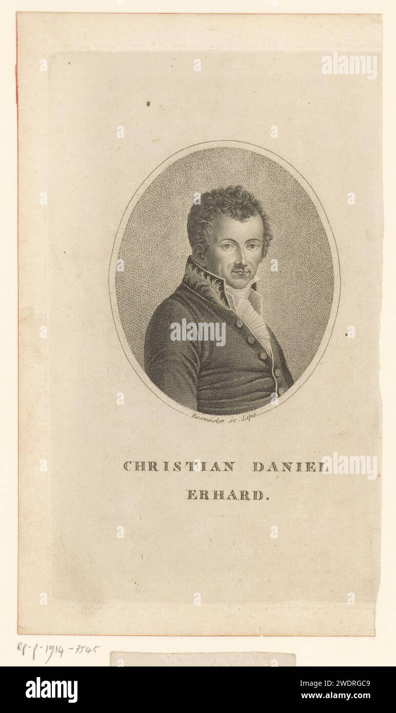 Portrait van Christian Daniel Erhard, Friedrich Rossmässler, 1785 ...