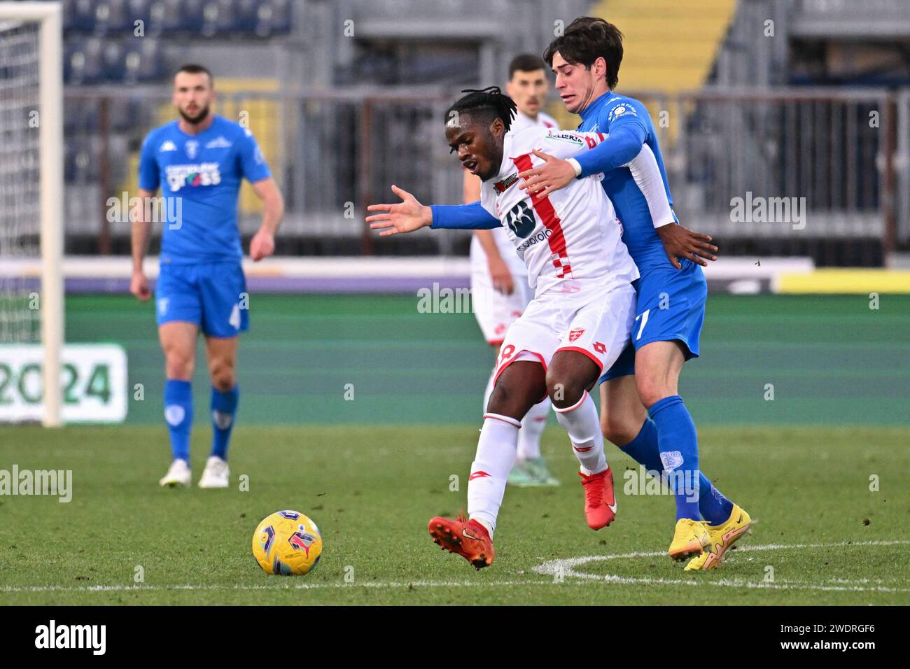 Empoli, Italy. 21st Jan, 2024. AC Monza's midfielder Warren Bondo ...