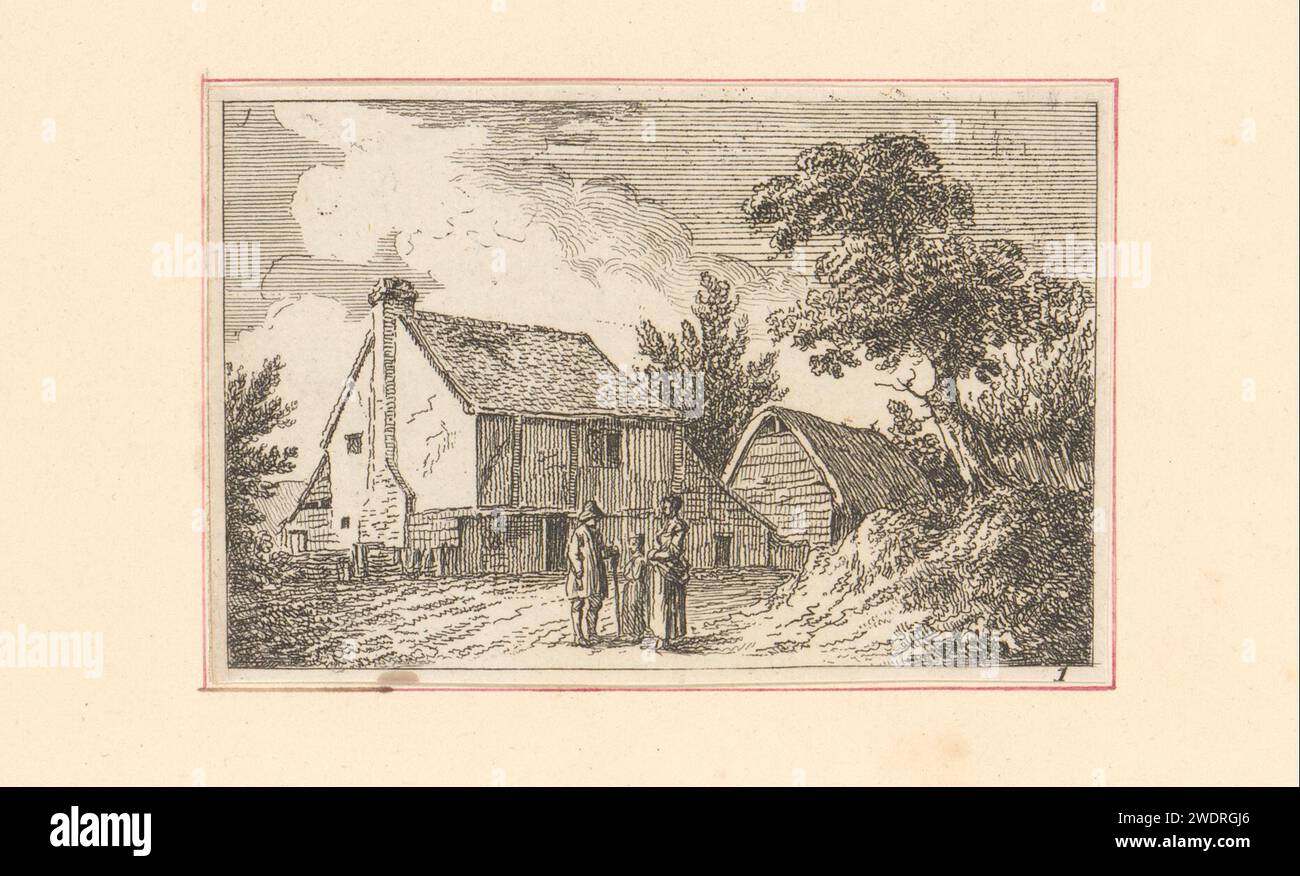 Landscape with farm, Edward Edwards, 1790 print Numbered: 1. Print is ...