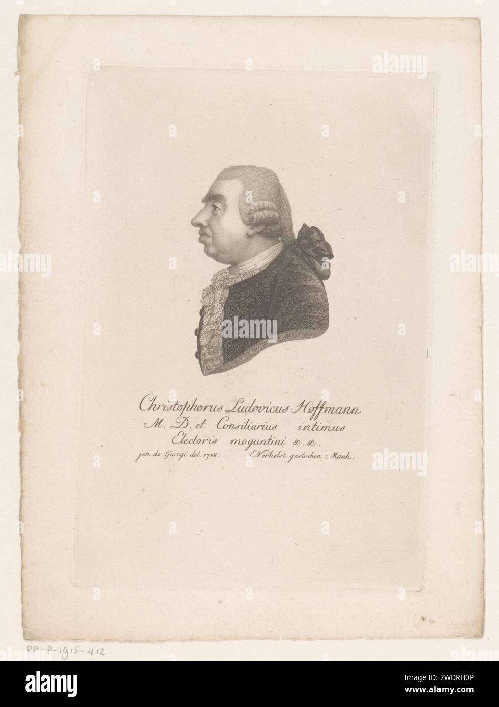 PortraT van Christoph Ludwig von Hoffmann, Aegid Verhst (II), after ...