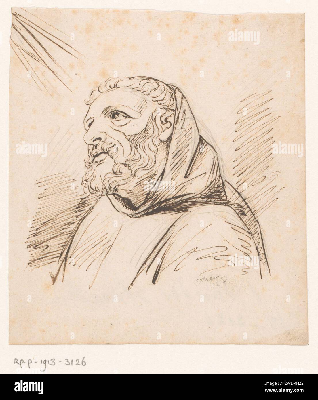 Bust of a monk, van der Straalen (attributed to), 1775 - 1874 drawing ...
