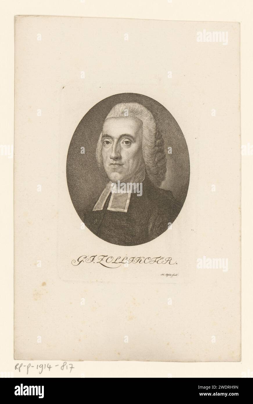 PortraT van Georg Joachim Zollikofer, Heinrich Pfenninger, 1759 - 1815 ...
