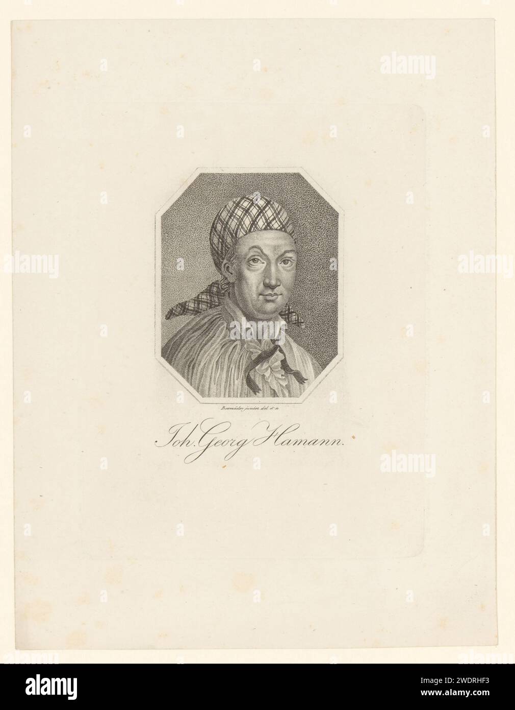 Portrait van Johann Georg Hamann, Friedrich Rossmässler Junior, 1785 ...
