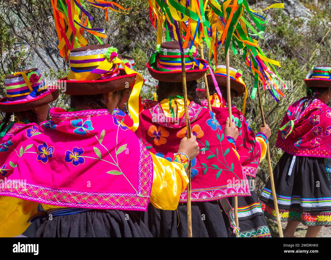 Girls in authentic costumas dancing during the traditional festival ...