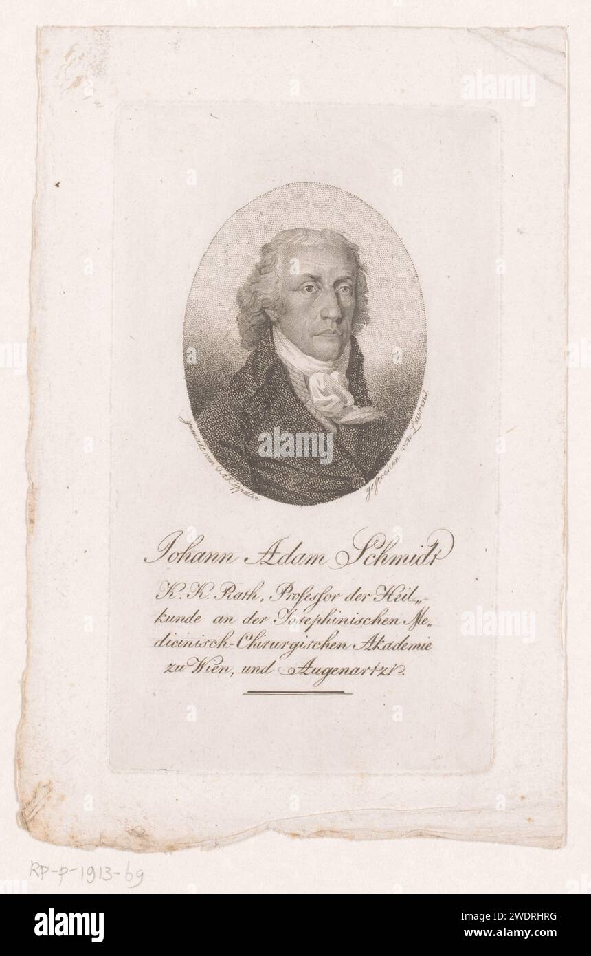 PortraT van Johann Adam Schmidt, Johann Daniel Laurenz (II), after Joseph Anton Kapeller, 1780 ...